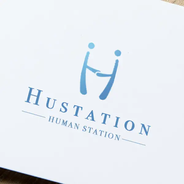 회사 로고 및 명함 디자인 의뢰 휴스테이션 Hustation Inc 디자인 의뢰는 라우드소싱
